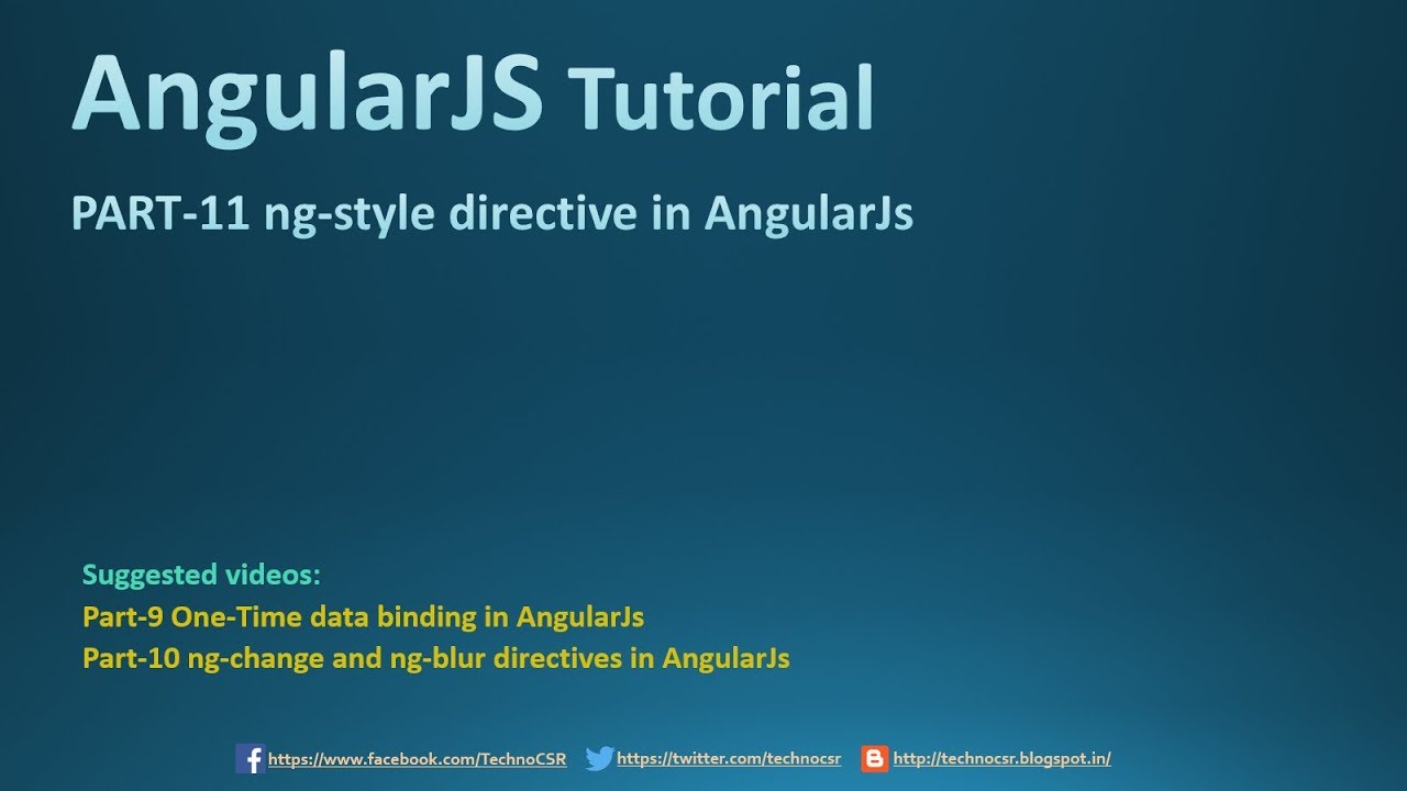 Part 11 Ng Style Directive In Angularjs Youtube