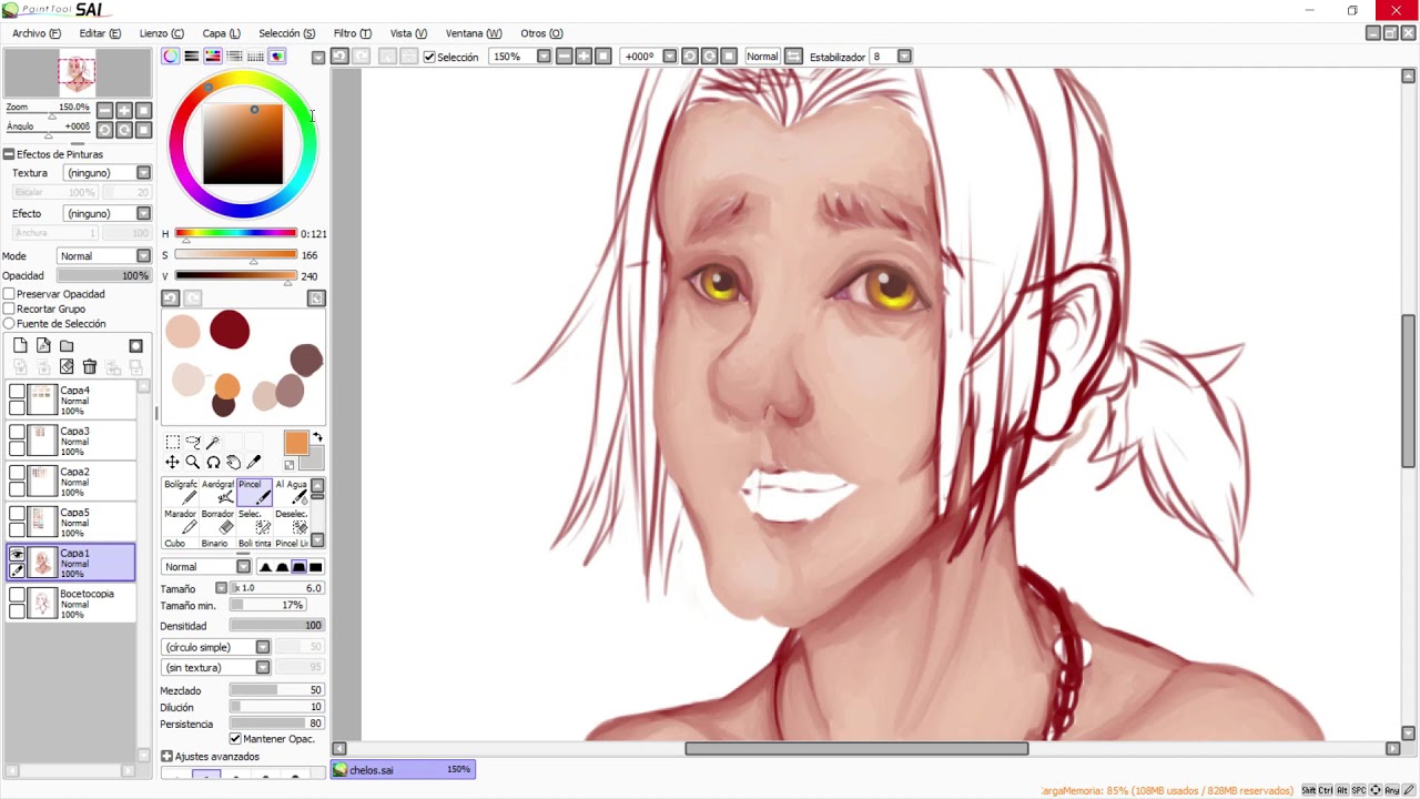 Speedpaint Paint Tool Sai Youtube