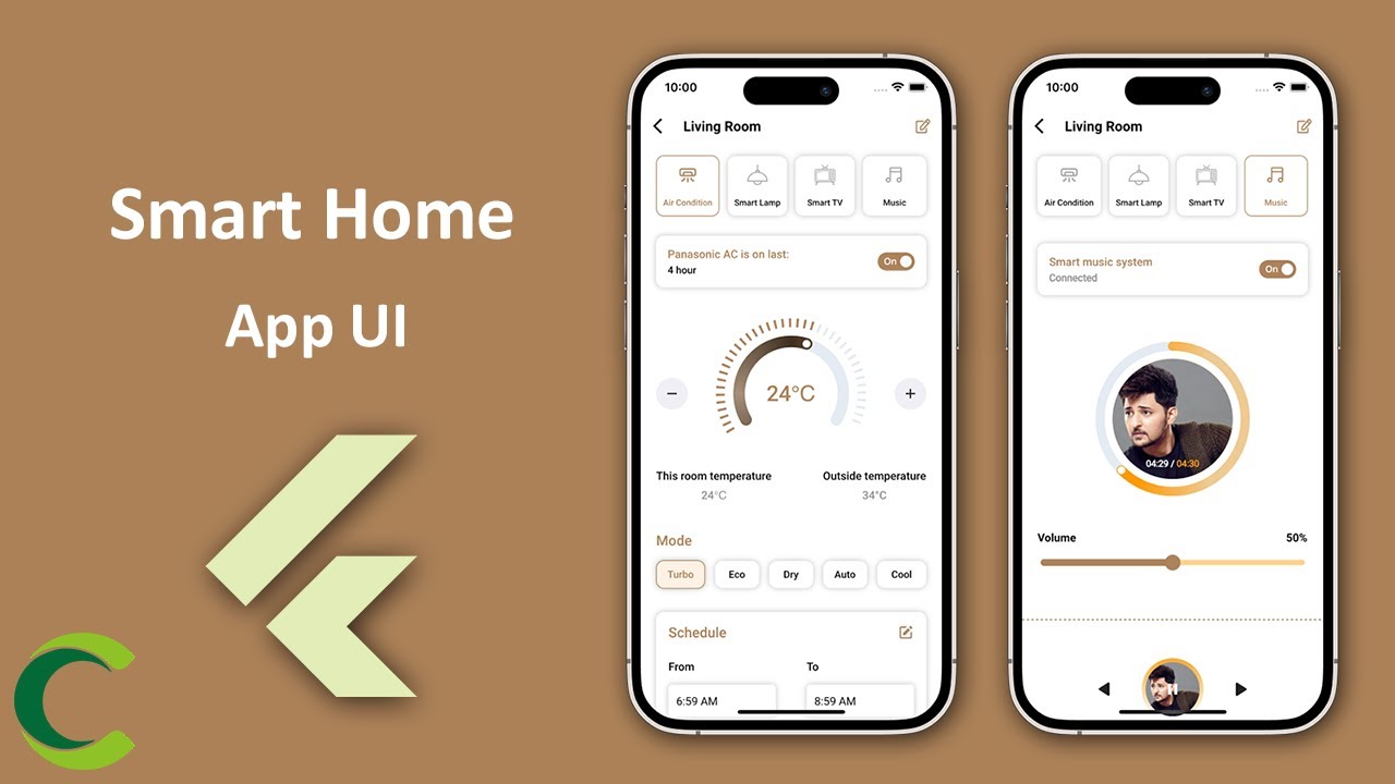 Smart Home App Ui In Flutter Youtube