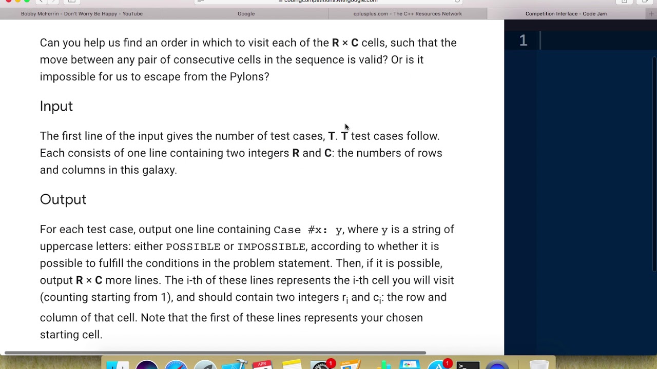 Google Code Jam Round 1a 2019 Youtube