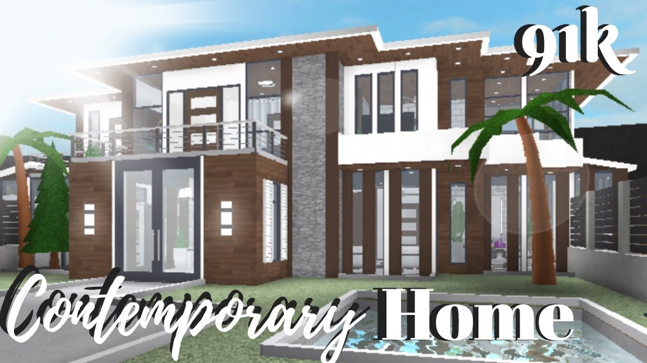 Roblox Bloxburg Contemporary Home Youtube