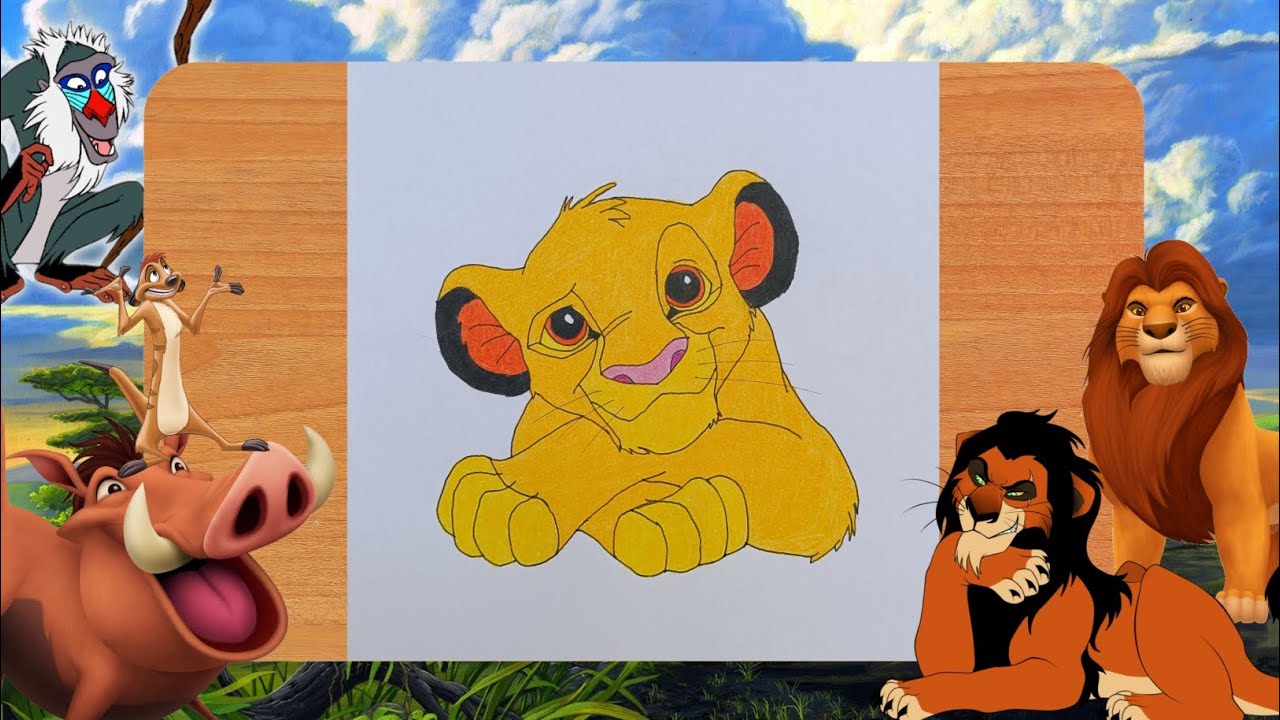 Simba Drawing Tutorial Step By Step Guide To Drawing Simba From The