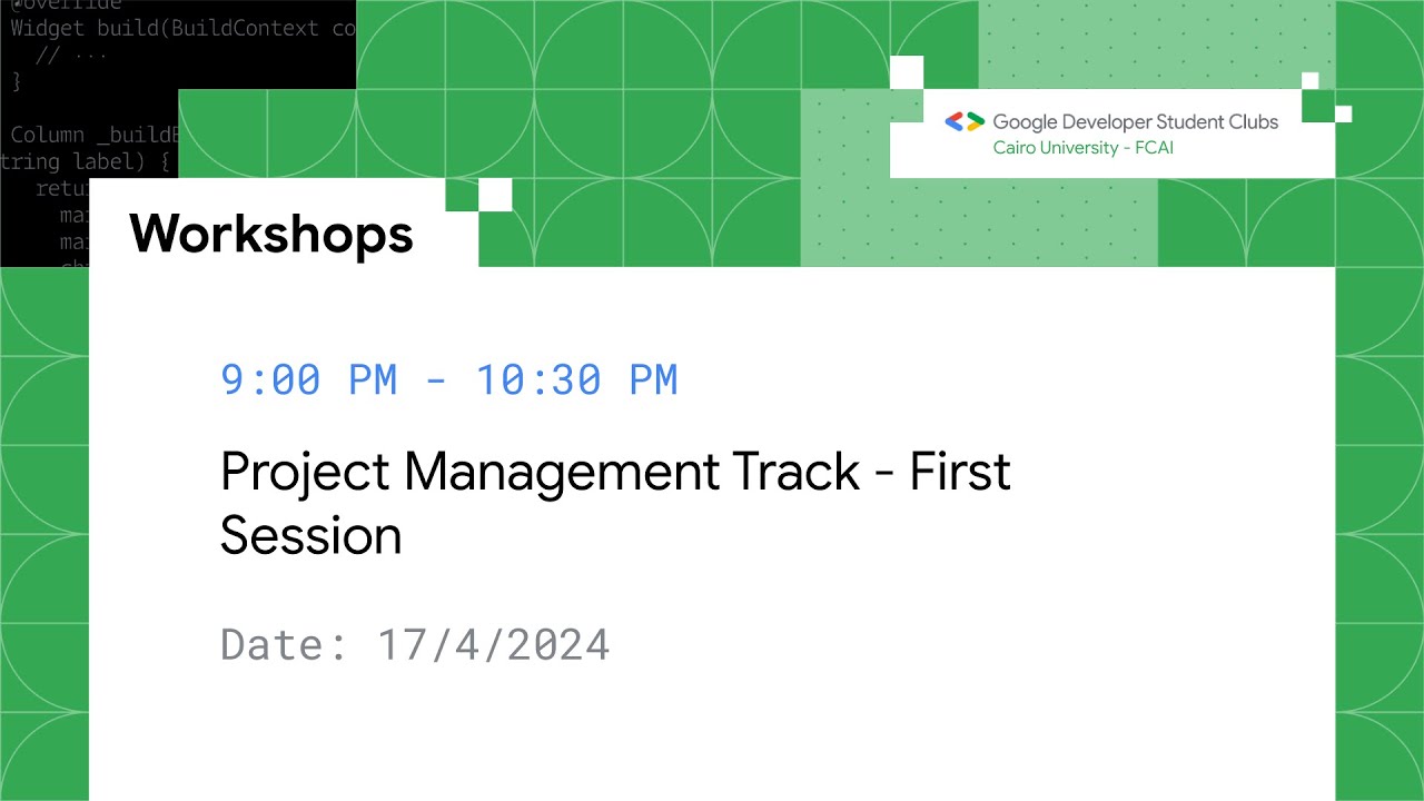 Project Management Workshop Session 1 Youtube