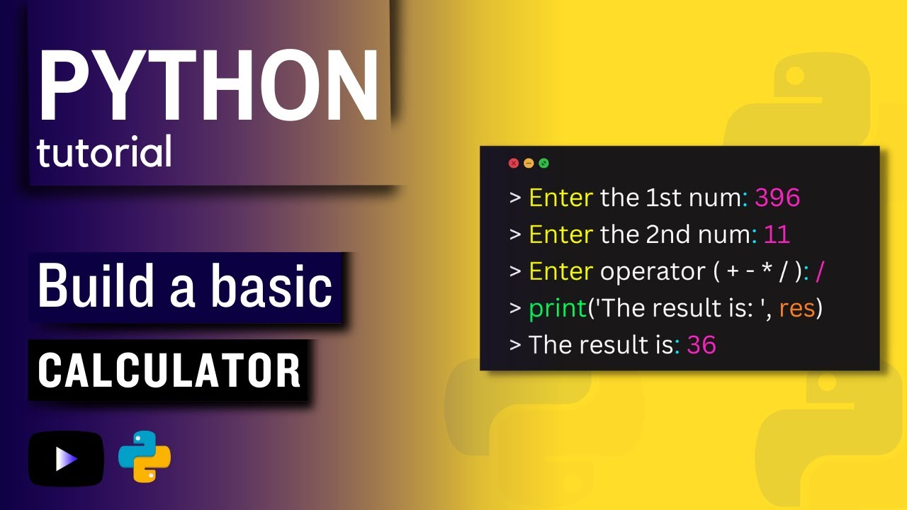 Build A Simple Calculator In Python Python For Beginners Youtube