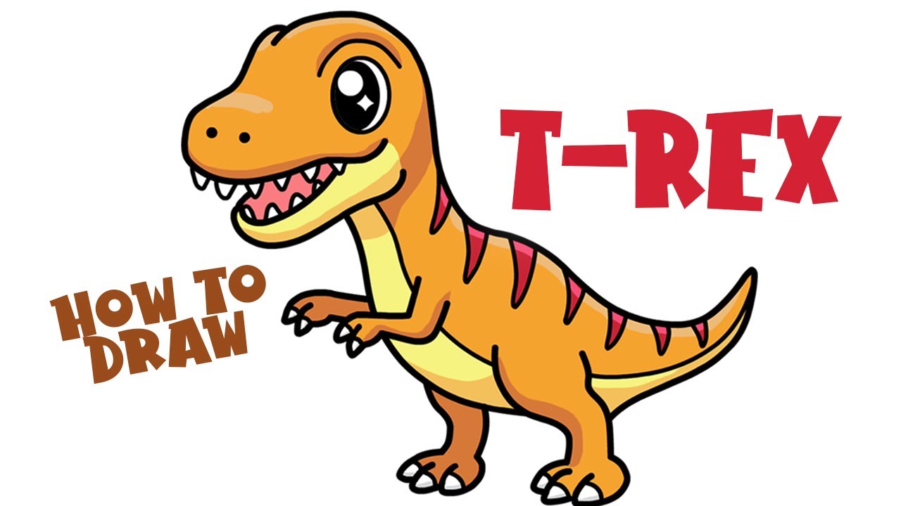 How To Draw Cartoon T Rex