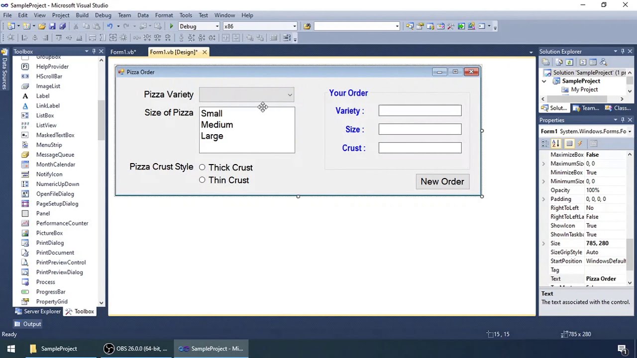 Using Combobox Listbox And Radiobutton In Vb Net Youtube