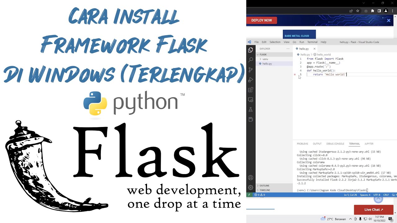 Cara Install Flask Di Windows Youtube