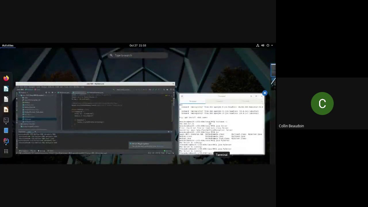 Java Rmi Client Server Youtube