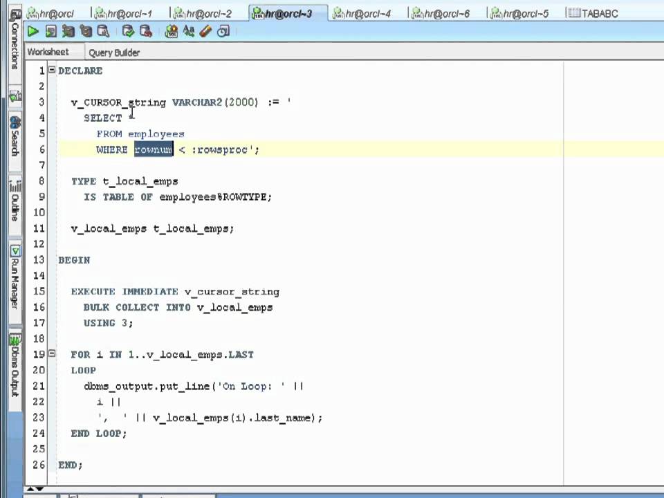 Oracle Pl Sql Tutorial Nds Part 2 Youtube