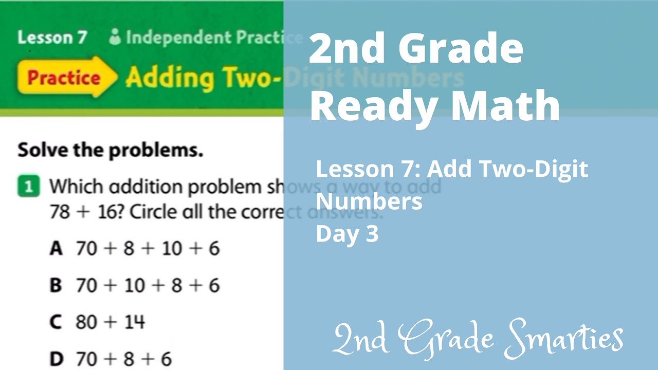 2nd Grade Ready Math Lesson 7 Day 3 Youtube
