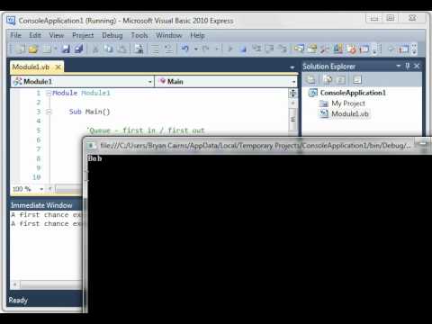 Visual Basic 16 Queue Youtube