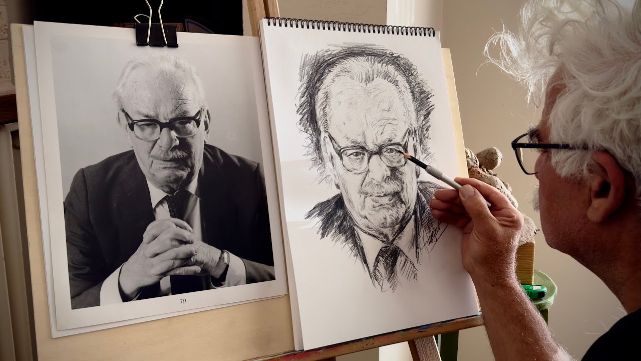 How To Draw A Portrait 10 Min Time Lapse Performance Youtube