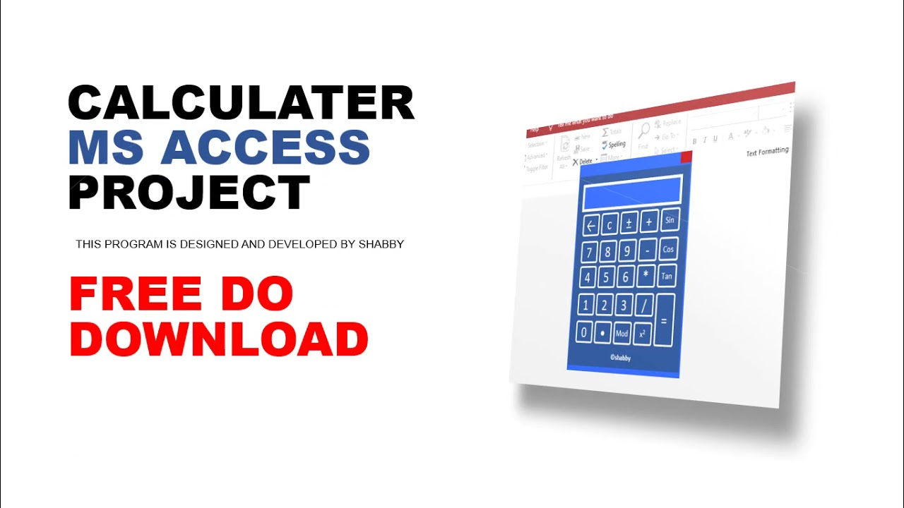 Calculator Design In Ms Access Vba With Free Source Code Youtube