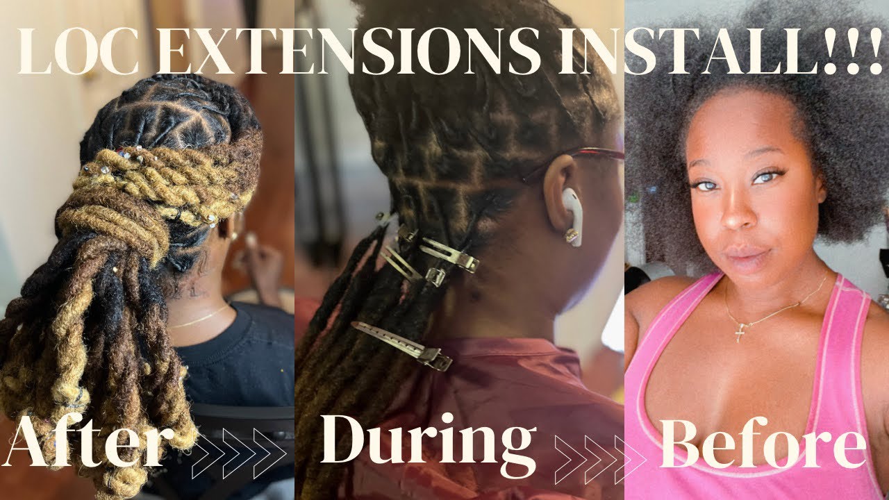 Loc Extension Installation 4c Hair Locextensions Locs Youtube