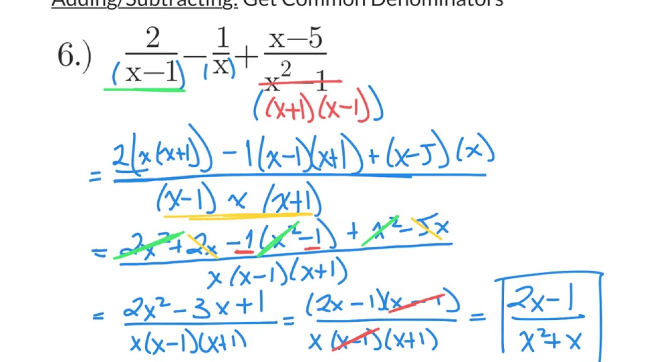 Precalculus Rational Expressions 2 Youtube