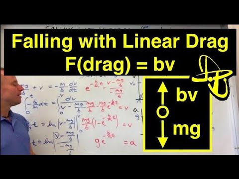 Falling With Linear Air Drag Air Friction Terminal Velocity Youtube