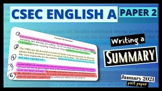 Csec English A Paper 2 Introduction To Summary Writing By Csec English