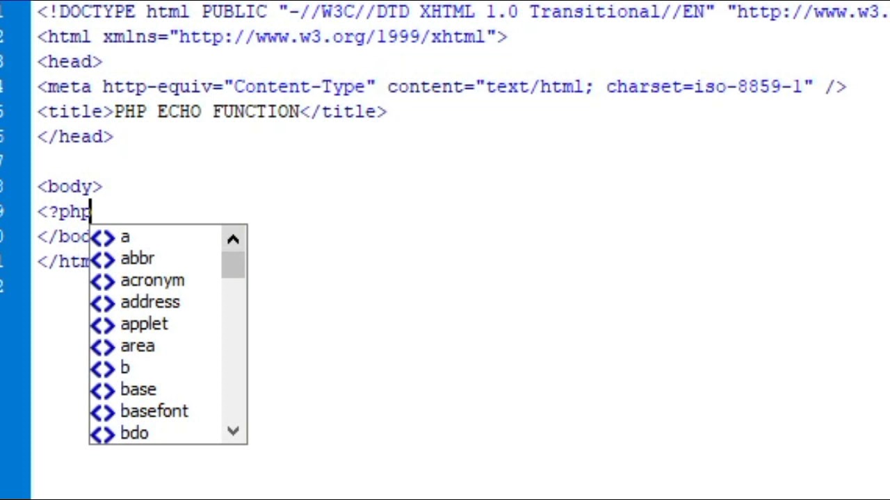 Php Echo Function Youtube