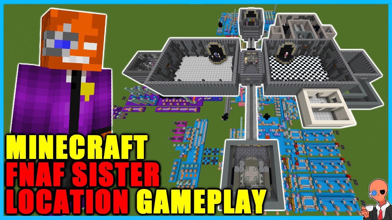 I Built A Working Fnaf Sister Location Map In Minecraft Build