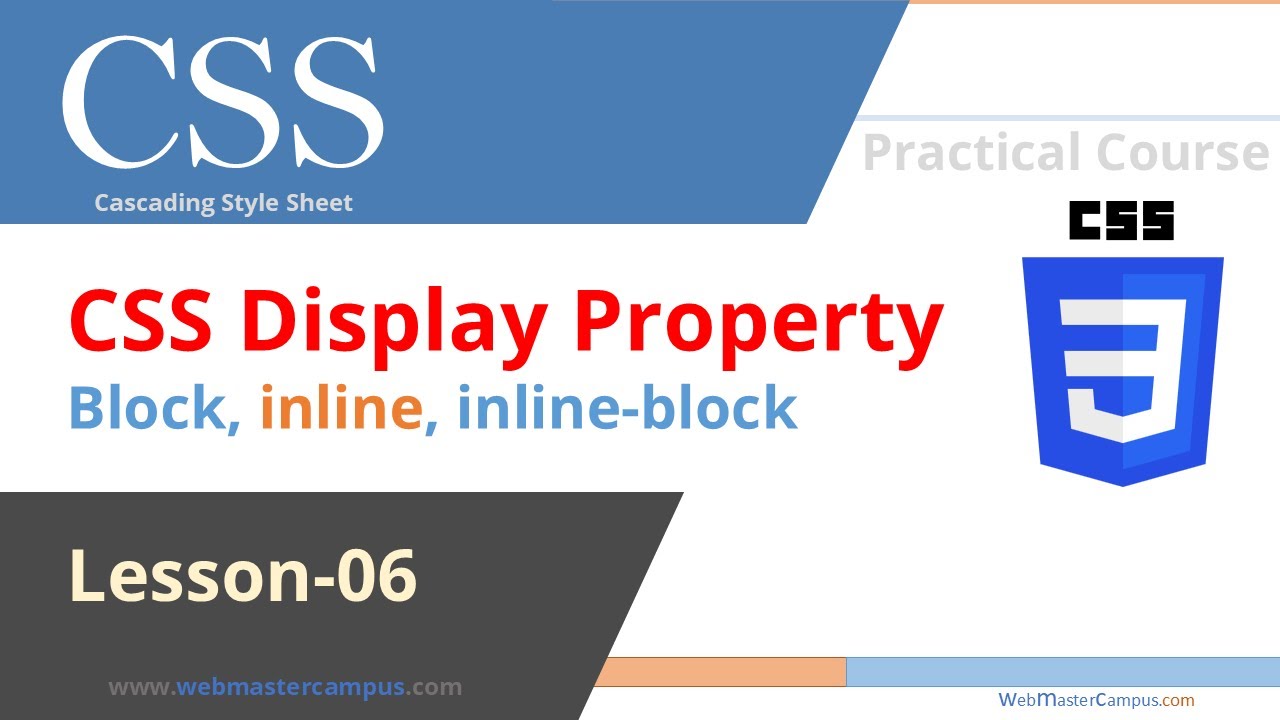Css Block Inline Inline Block Display Properties Youtube
