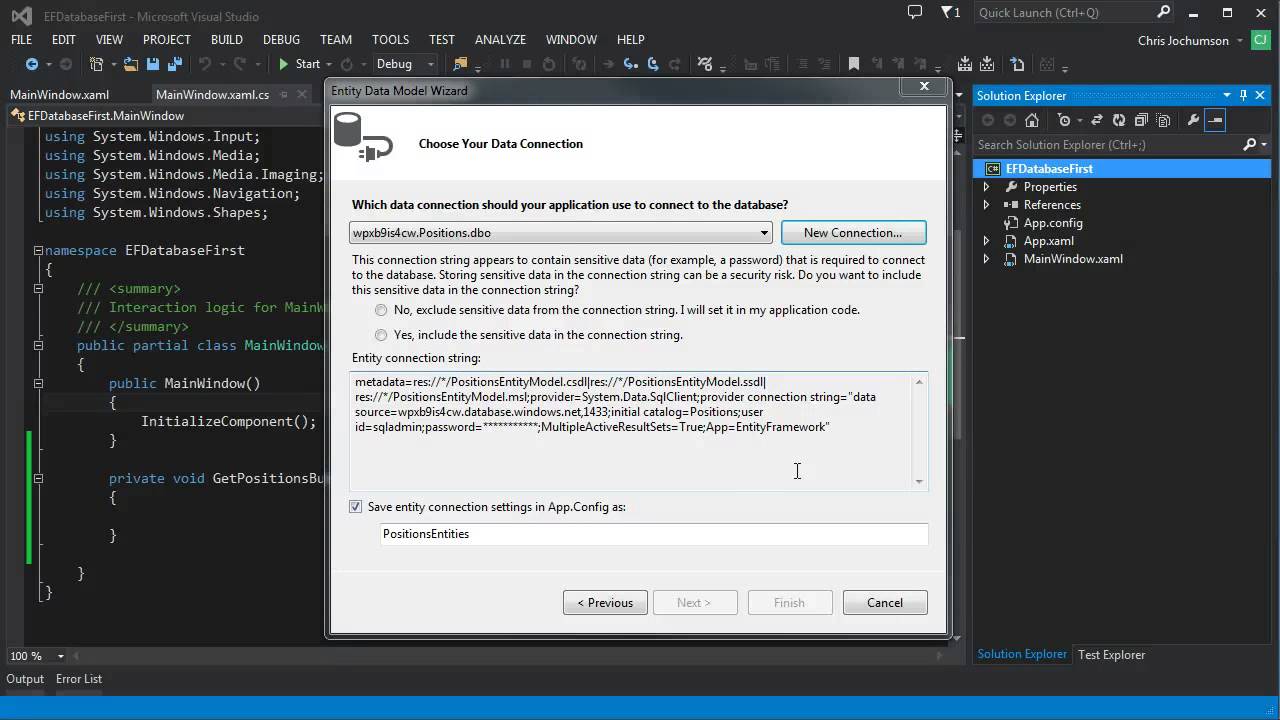 Microsoft Entity Framework Database First Youtube