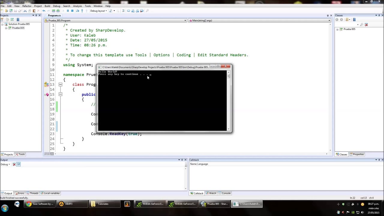Tutorial Sharpdevelop 001 Youtube