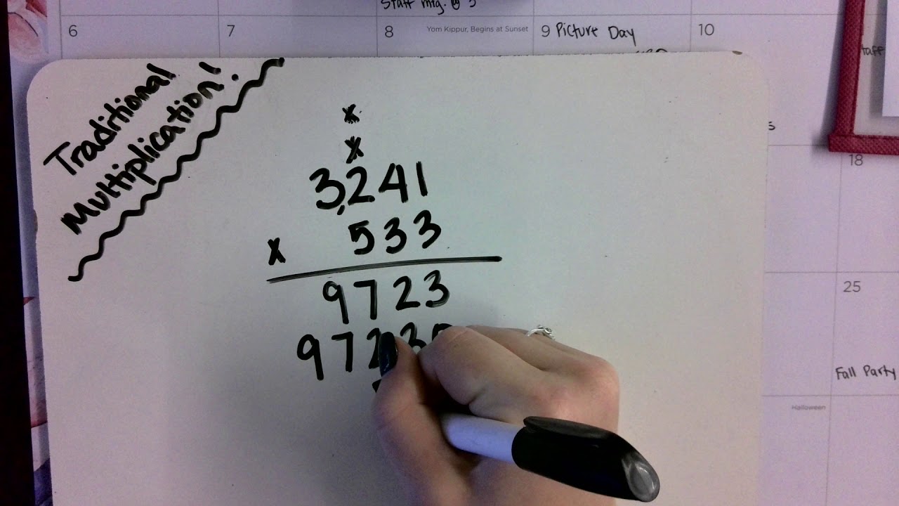 Traditional Multiplication Tutorial Youtube