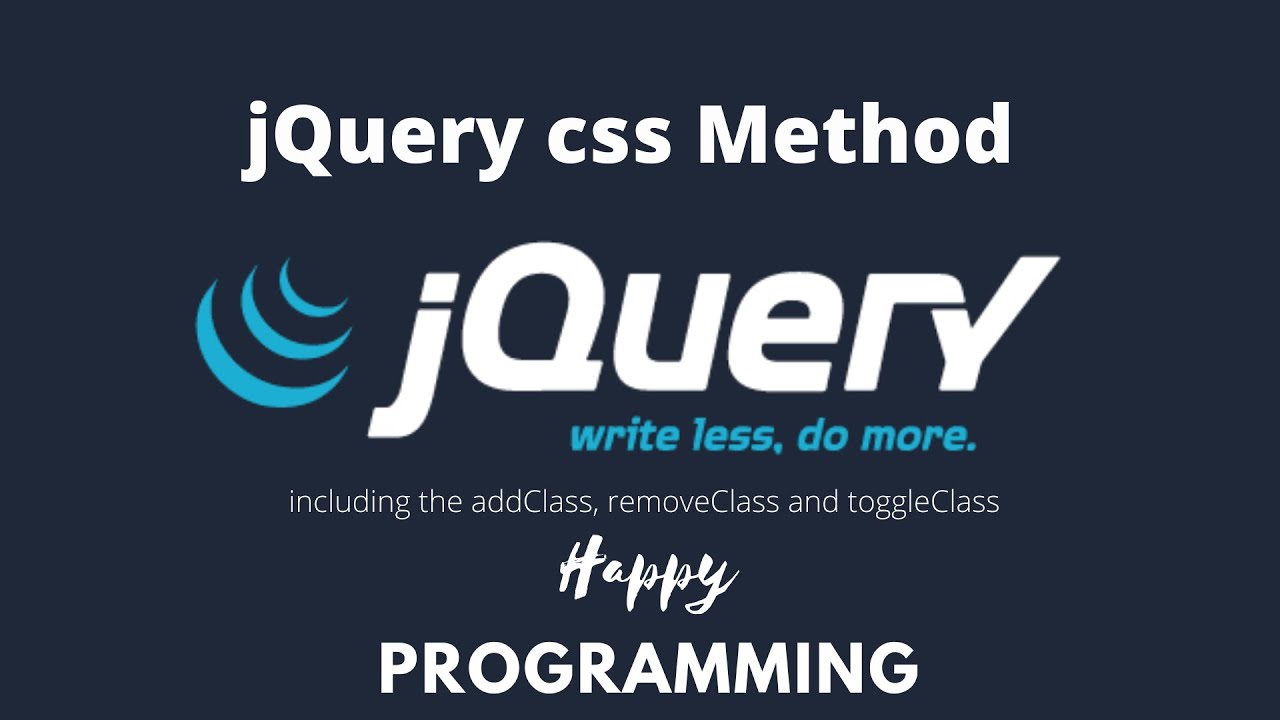 Jquery Tutorial Css Method Youtube