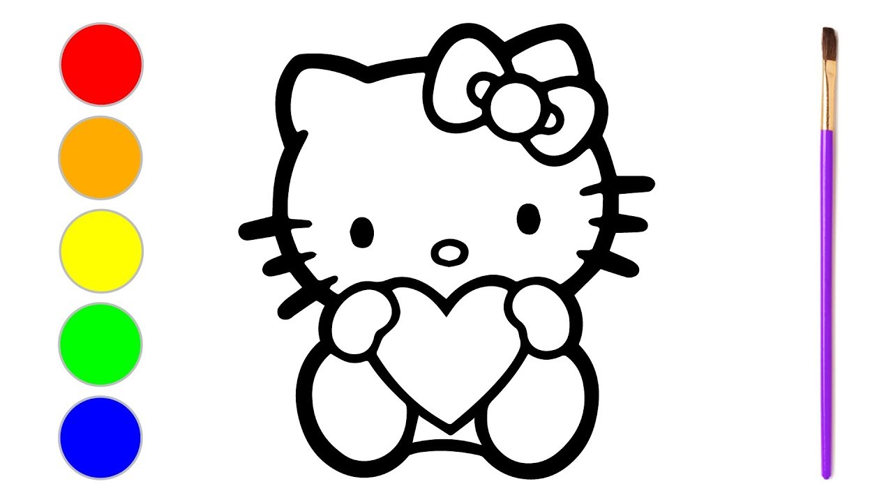 Hello Kitty Vizatim Dhe Ngjyrosje Youtube