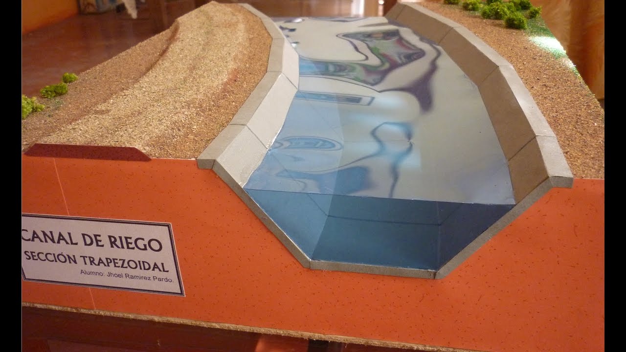 Maqueta Canal Trapezoidal Youtube