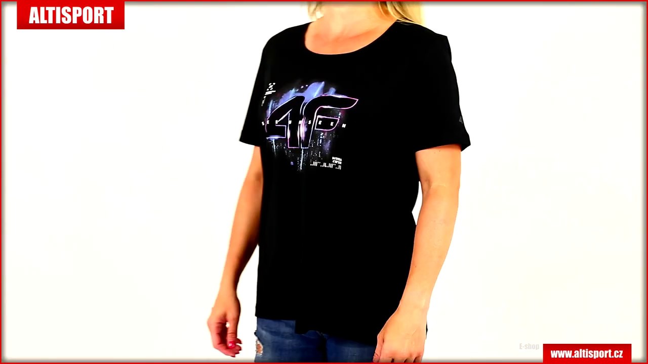 Dámské Triko 4f D4l20 Tsd213 Deep Black Youtube