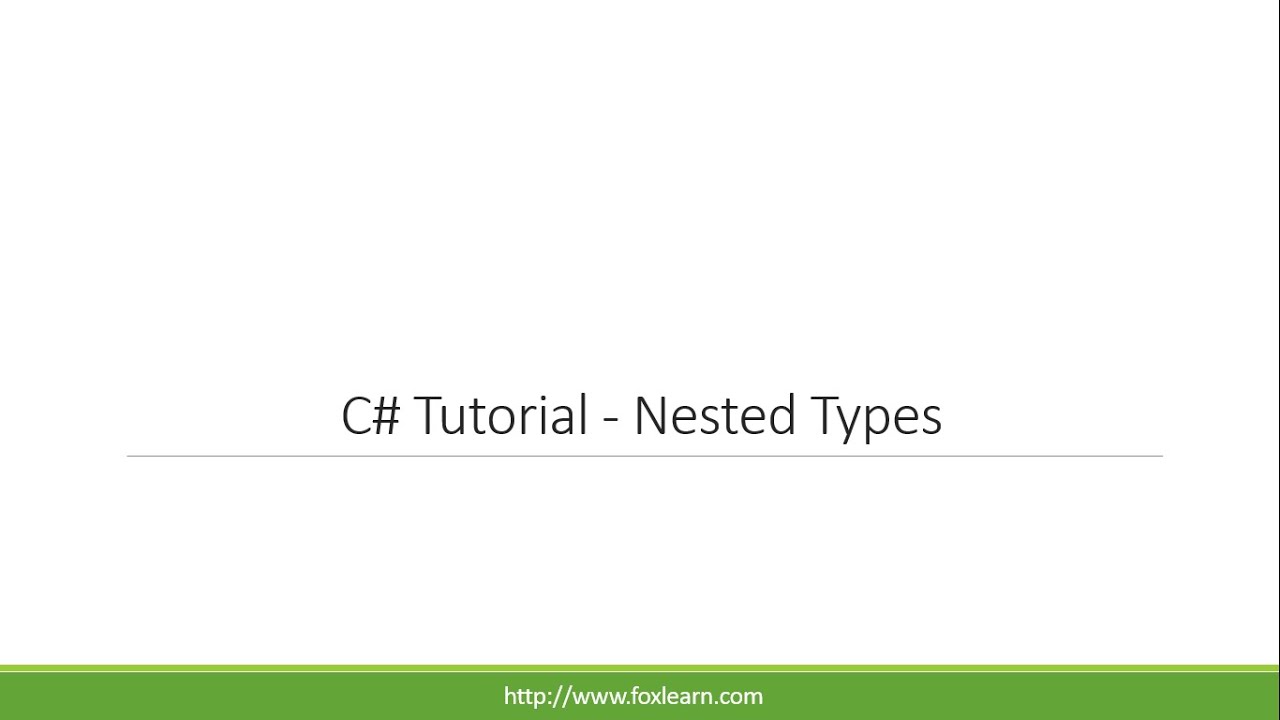 C Tutorial Nested Types Youtube