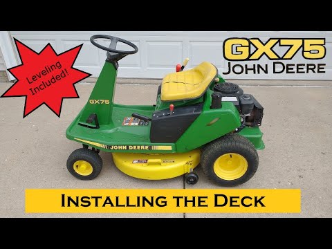 How To Install And Level John Deere Gx75 Mower Deck Youtube