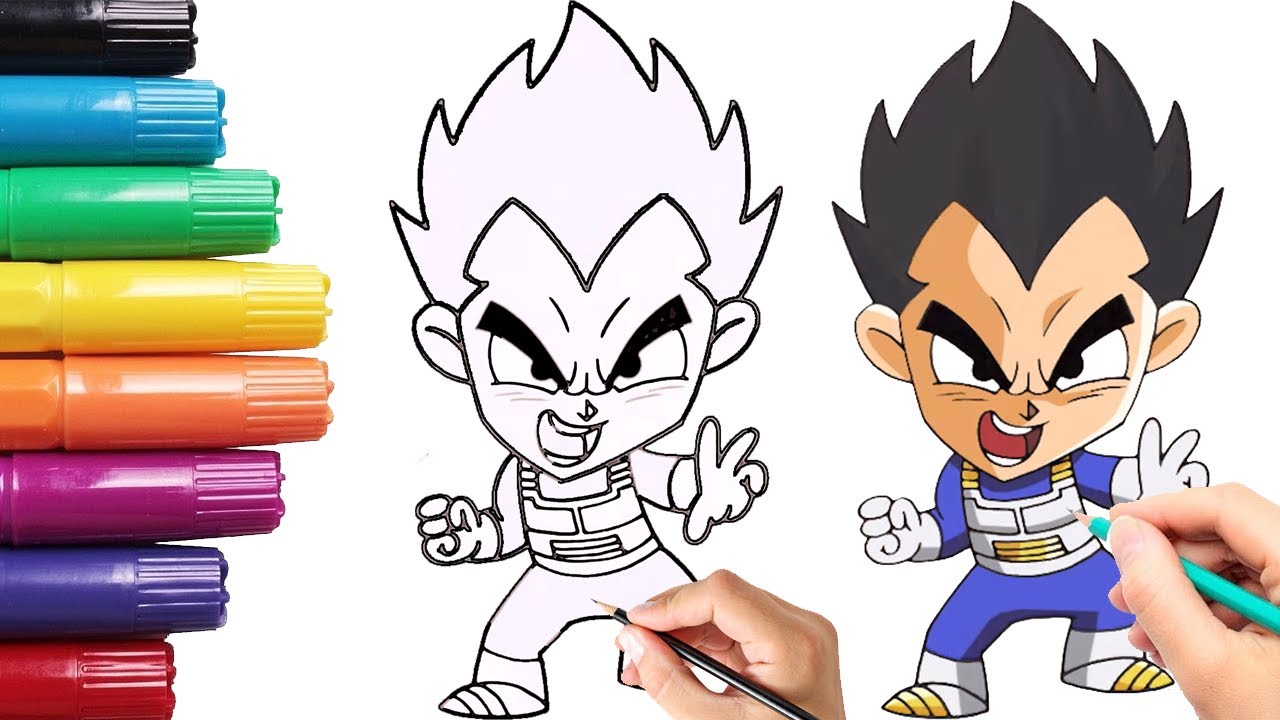 How To Draw Vegeta Dragon Ball Z Youtube