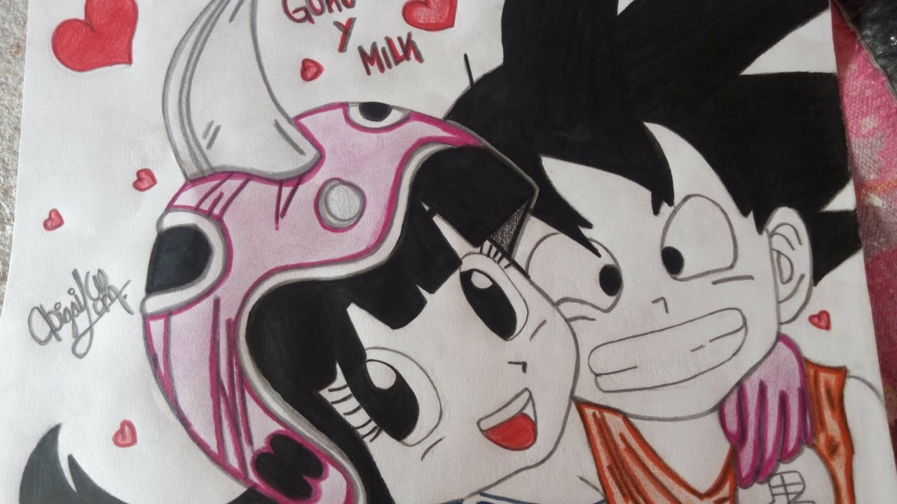 Dibujo Goku Y Milk Gochi Dragon Ball Youtube