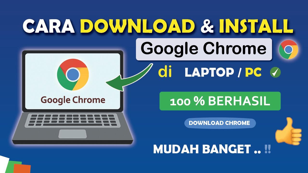 Cara Download Dan Install Google Chrome Di Laptop Pc Youtube