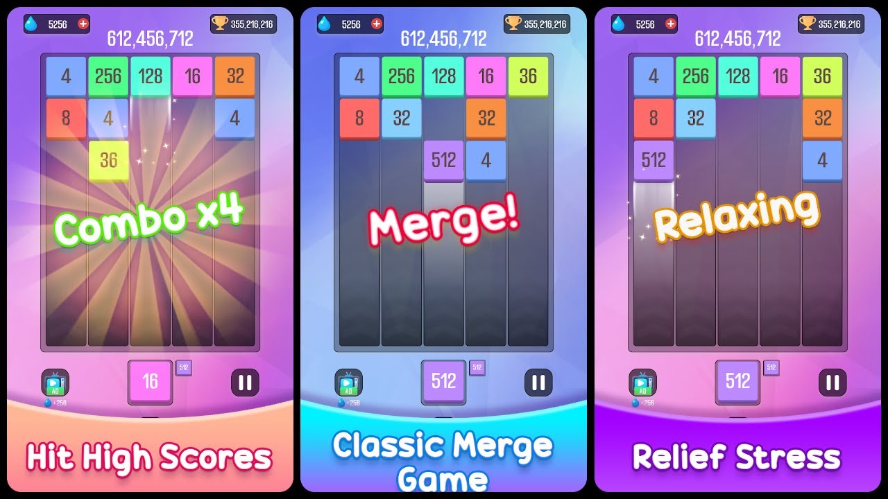 Number Merging Master Mobile Game Gameplay Android Youtube