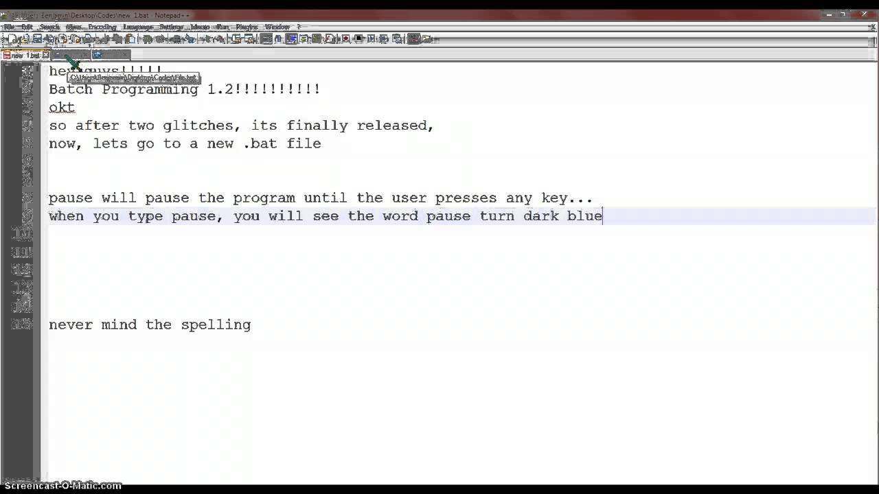 Batch Programming Tutorial 1 2 Youtube
