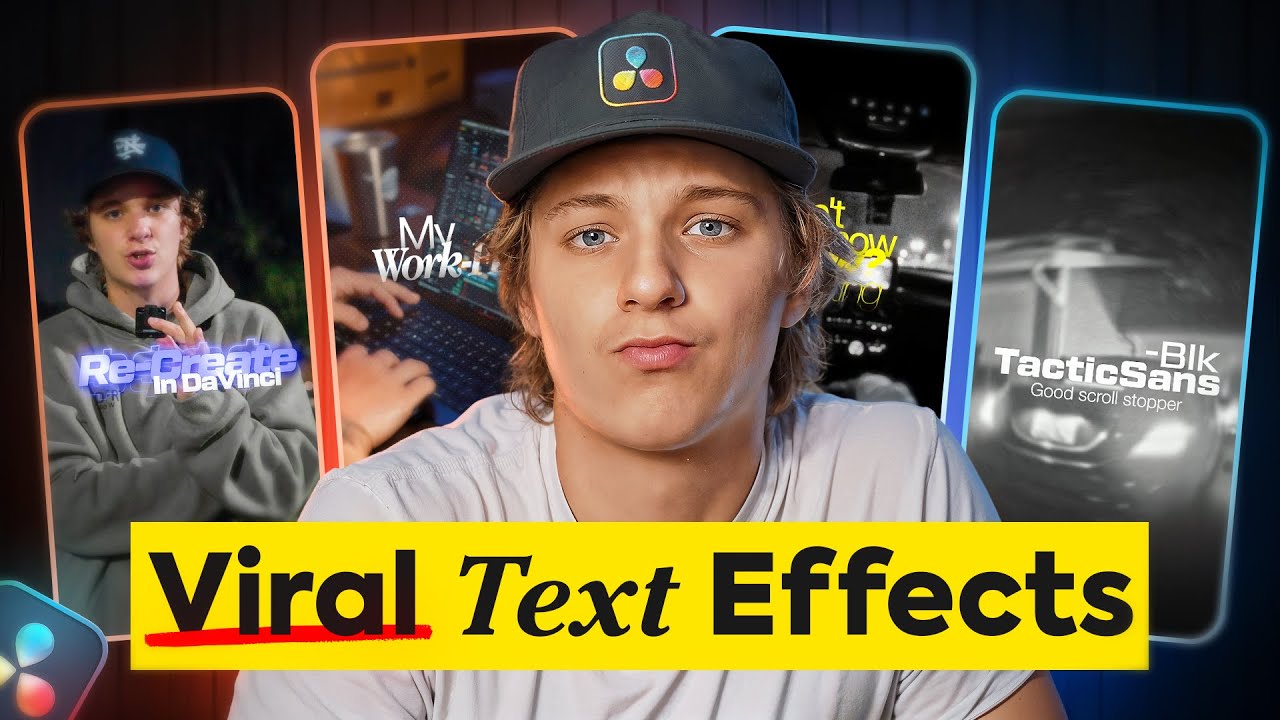 Create Viral Text Effects In Davinci Resolve Youtube