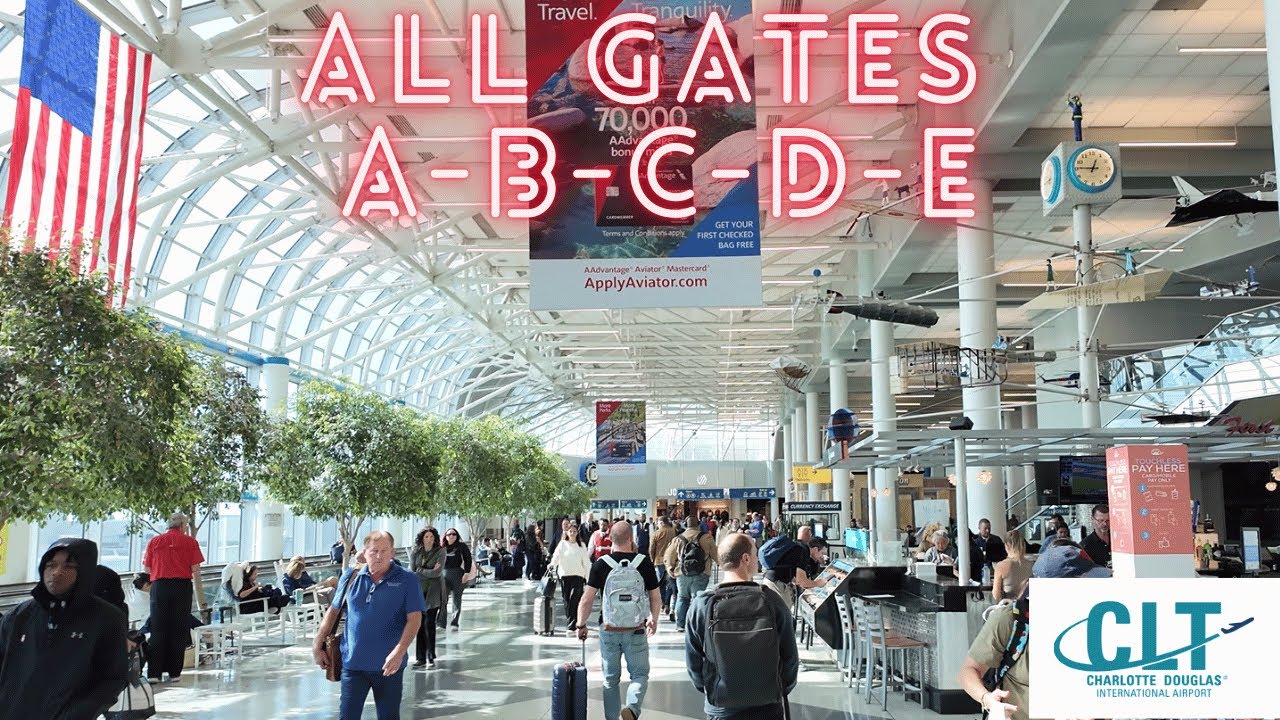 Charlotte Douglas Int L Airport Clt All Gates A B C D E Walking Tour