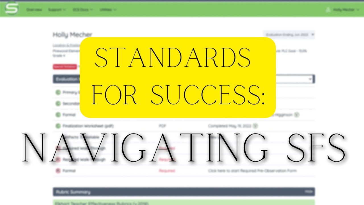 Standards For Success Navigating The Basics Youtube