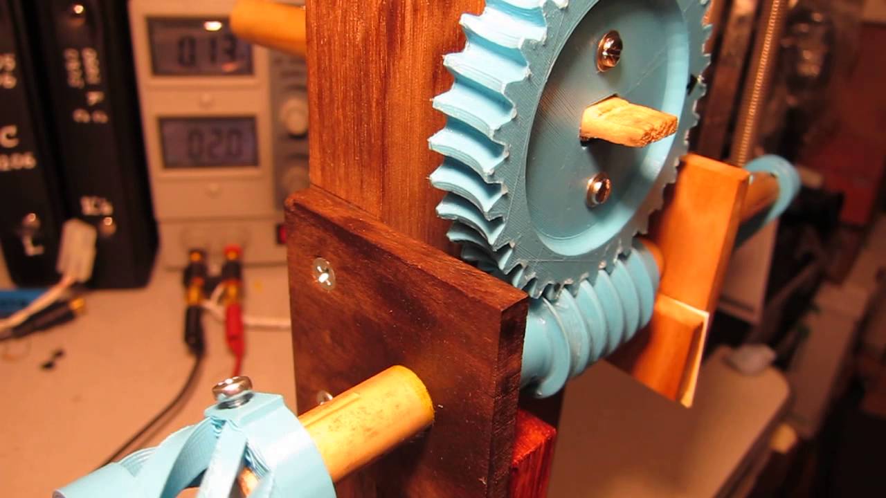 Worm Gear Assembly 3d Print Youtube