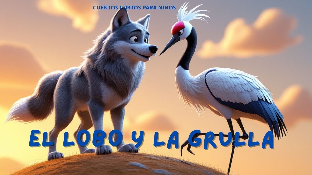 рџђєel Lobo Y La Grulla рџ Cuentos Cortos Para Niг Os Cuentos En Espaг Ol