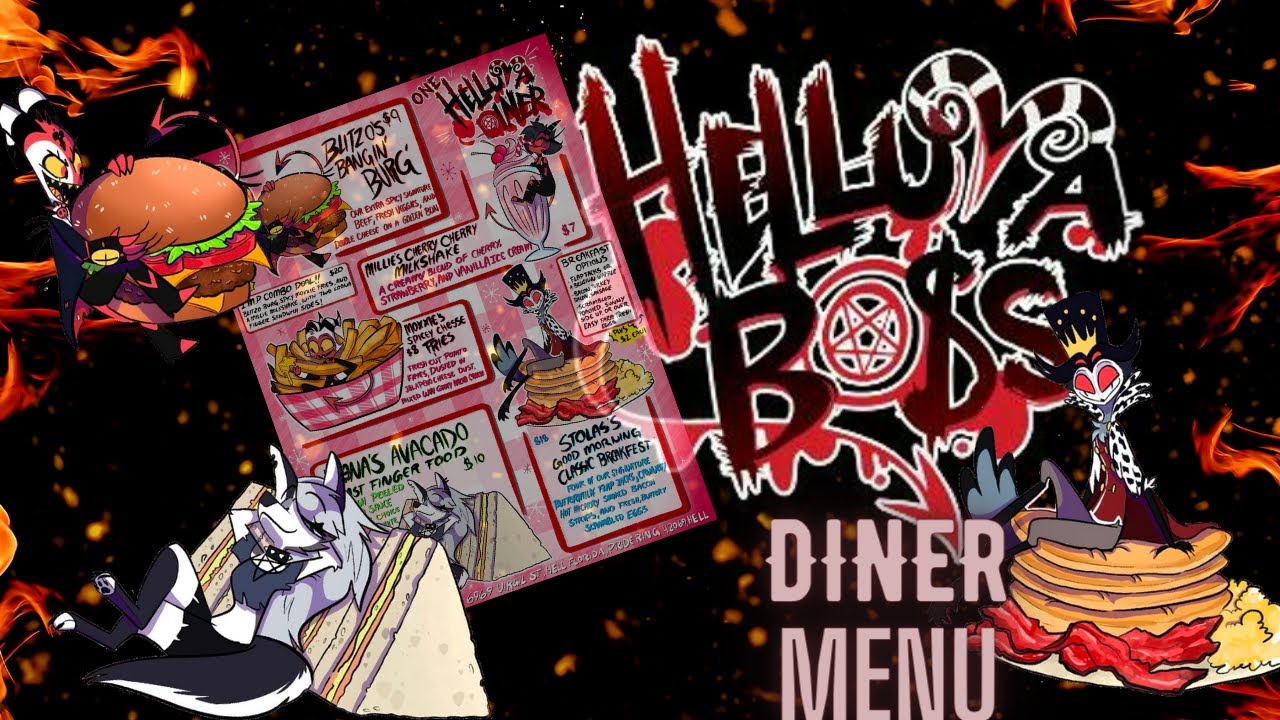 Helluva Boss Diner Menu Youtube