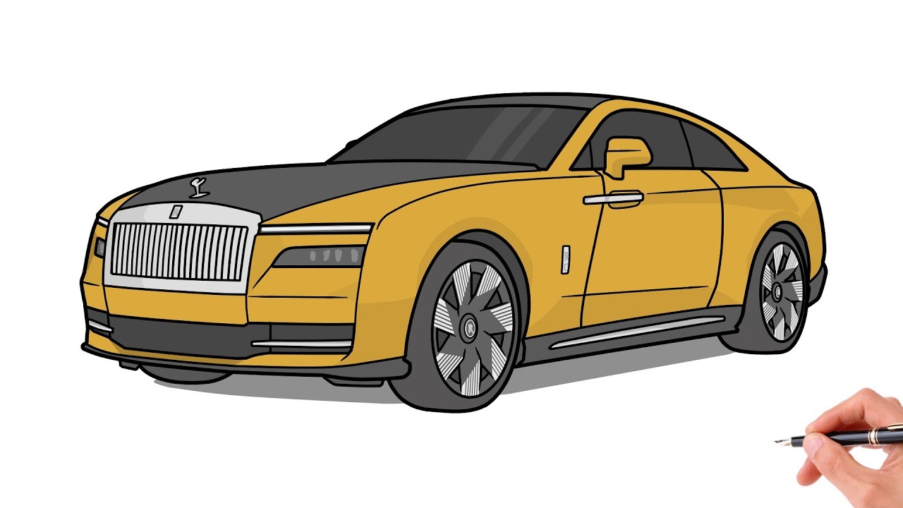 How To Draw A Rolls Royce Spectre 2023 Drawing Rolls Royce Ev 2022