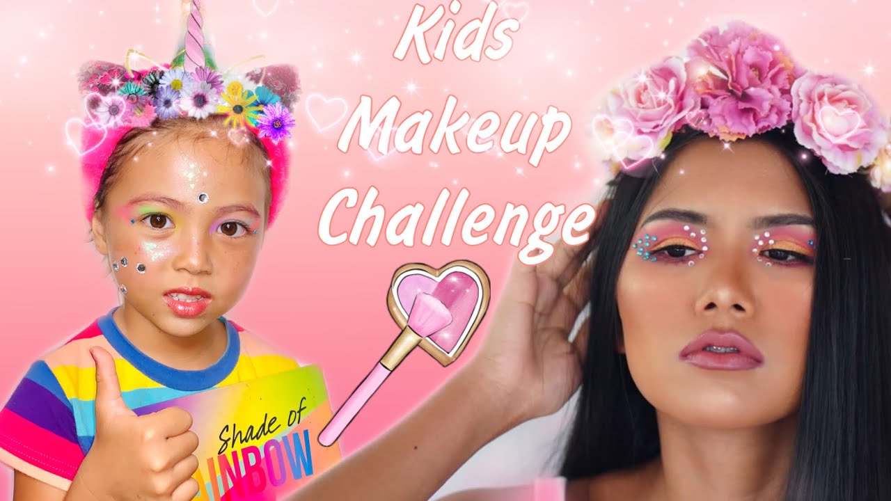 Full Face Using Only Kids Makeup Challenge Magic Unicorn Tutorial