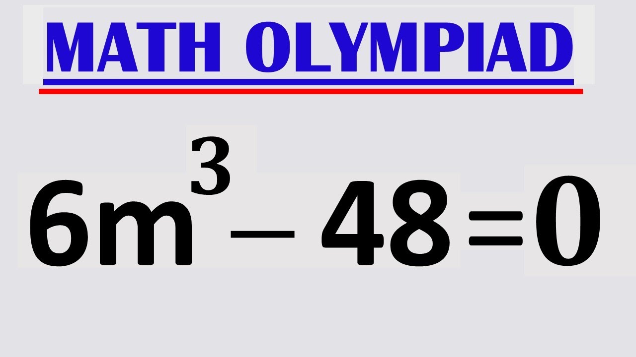 Math Olympiad A Nice Algebra Problem Youtube