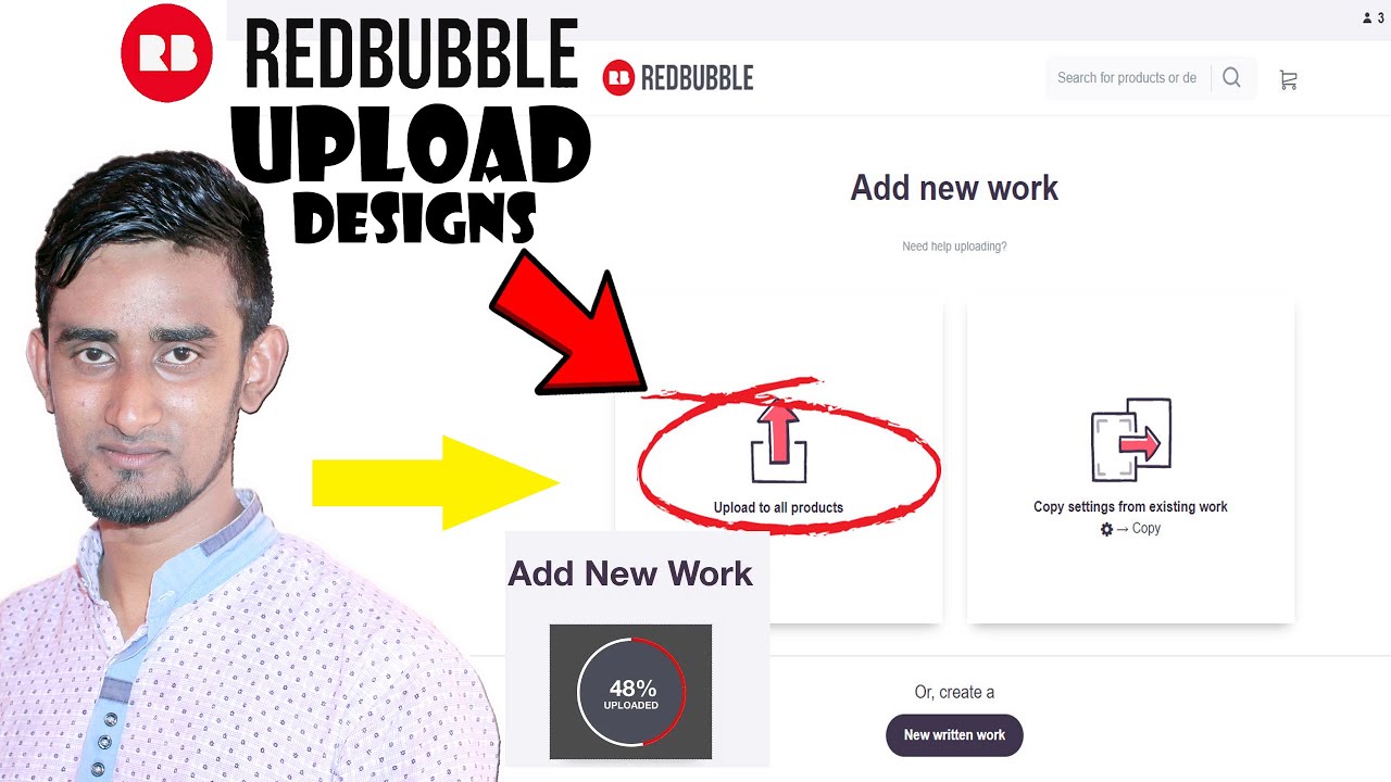 Redbubble Upload Designs Add Products Bangla Tutorial Youtube