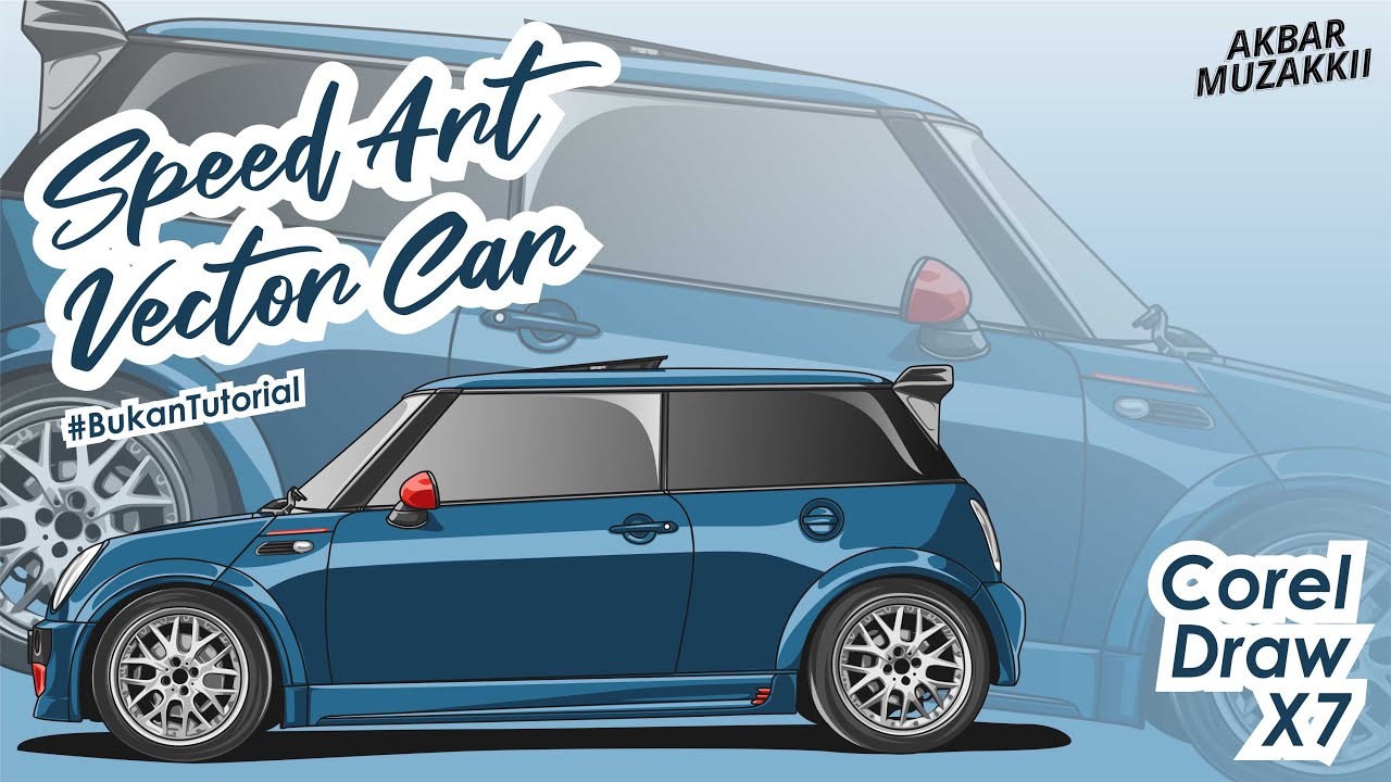 Speed Art Vector Car Mini Cooper Coreldraw X7 Youtube