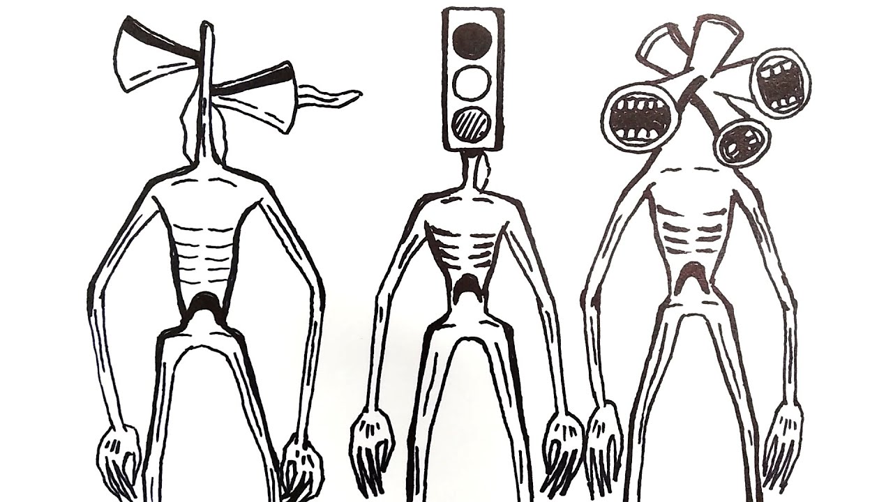 How To Draw A Multi Headed Siren Head Attacking House Head – Themeroute